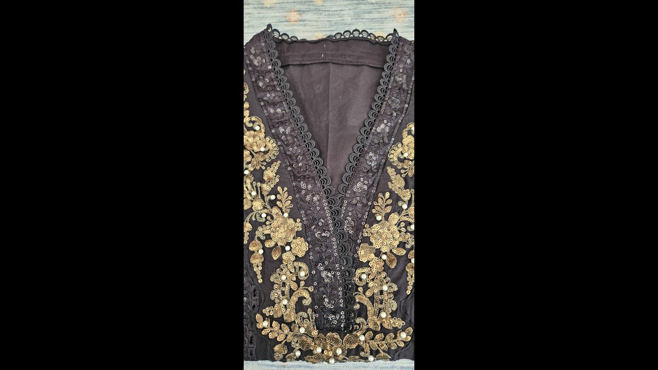 Sharing stitched suit designing with thread & tilla with net dupatta # ...