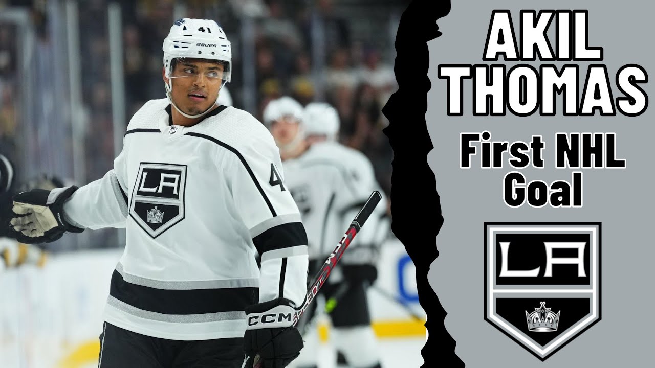 Akil Thomas #41 (Los Angeles Kings) first NHL goal Apr 4, 2024 - YouTube