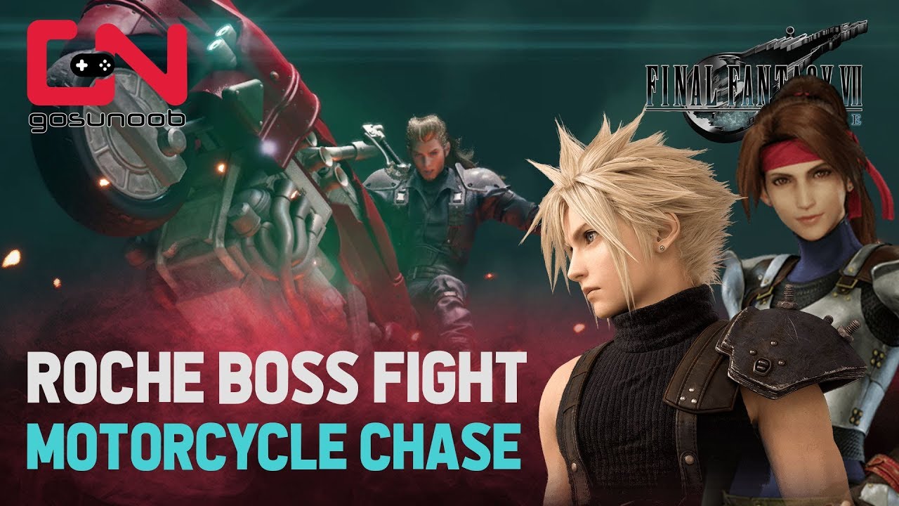 FF7 Remake Roche Speed Demon Boss Fight - Motorcycle Chase Final ...