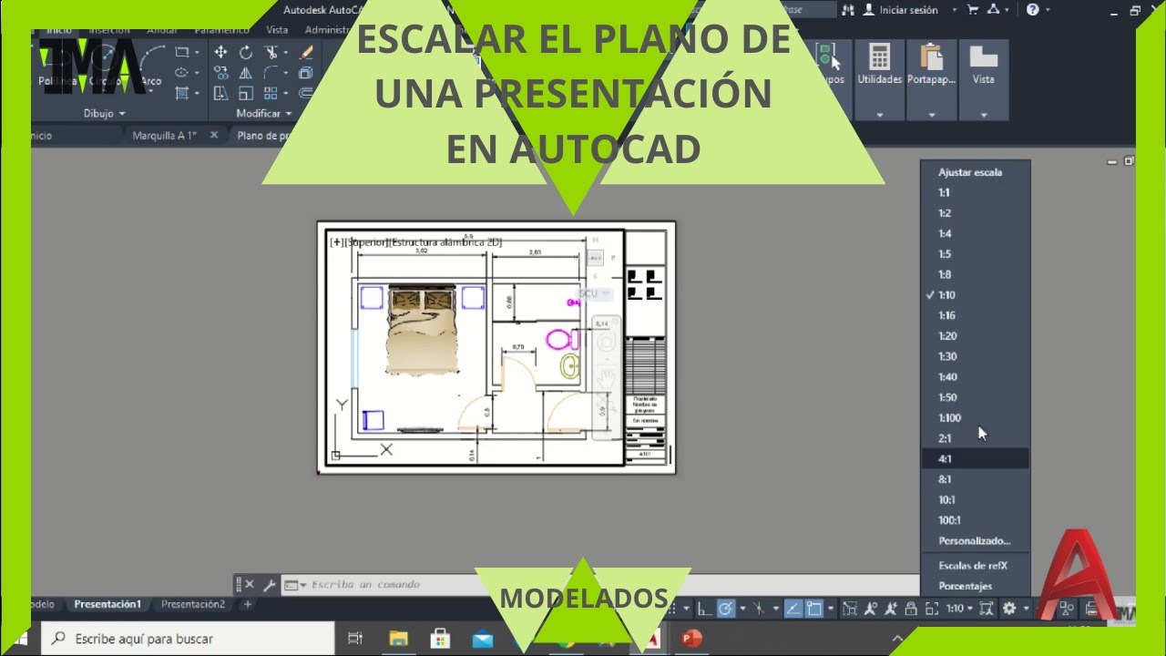 AutoCAD 2D- 32- Escalar el plano de una presentación en AutoCAD (Layout ...