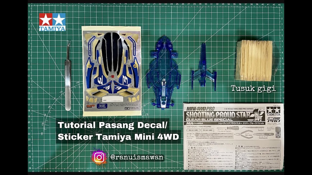 Cara Pasang Decal/Sticker Tamiya Mini 4WD - YouTube