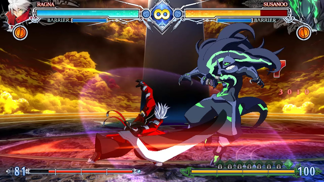 Ragna midscreen FC 5D(1) CT character specific combo - YouTube