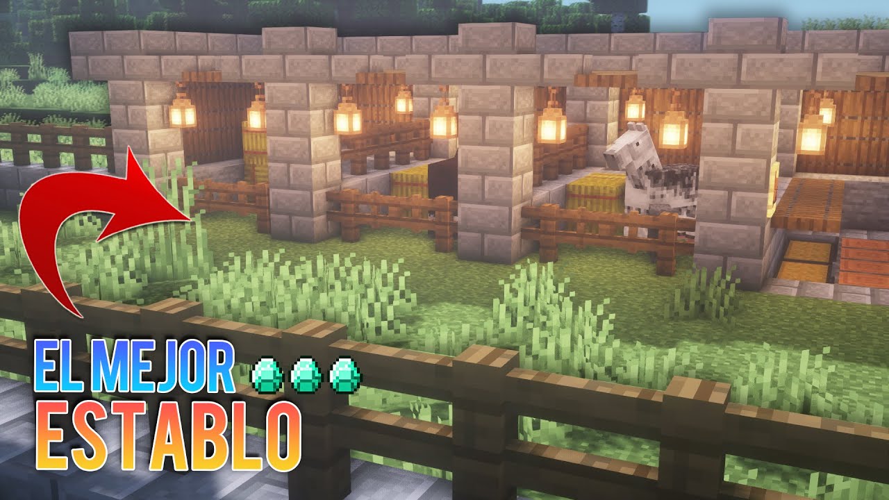 Como HACER un ESTABLO BIEN PERRON en MINECRAFT SURVIVAL - YouTube