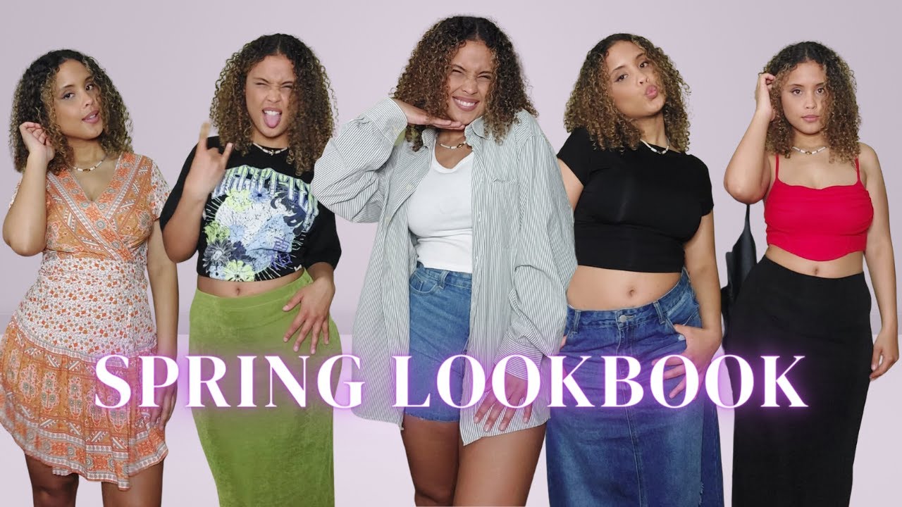 MY SPRING LOOKBOOK '23 (thrifted, shein, styling spring outfits) - YouTube