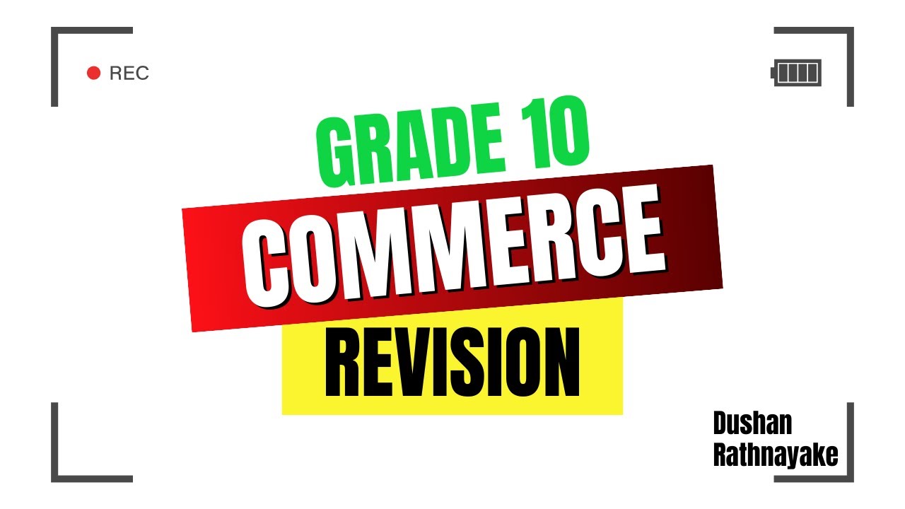 Revision | Grade 10 | Commerce | ව්‍යාපාර පසුබිම - YouTube
