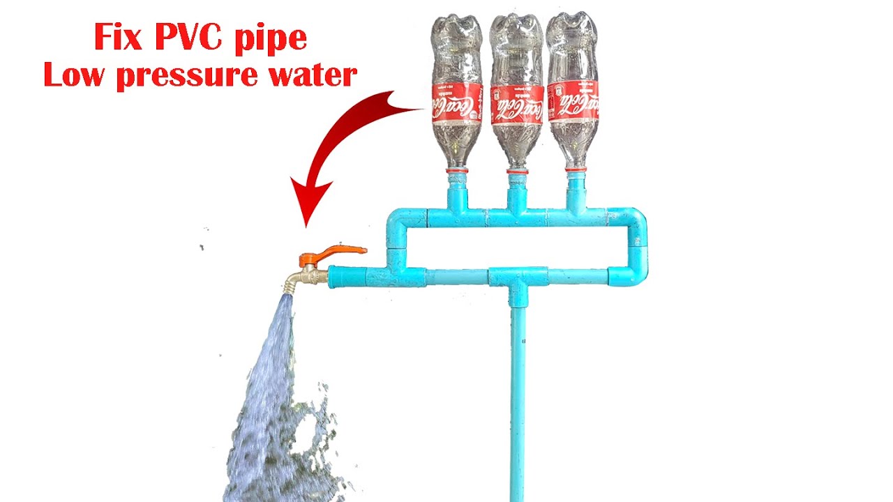 Pressure pump | Amazing idea to fix PVC pipe low pressure water most ...