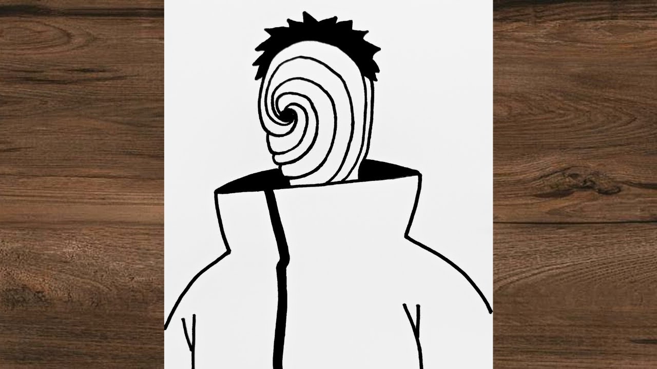 How to draw OBITO UCHIHA - Naruto │ EASY anime drawing tutorial for ...