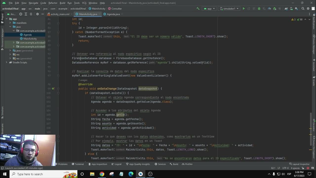 aplicacion movil ejercicio3 : conexion aplicacion android studio con ...