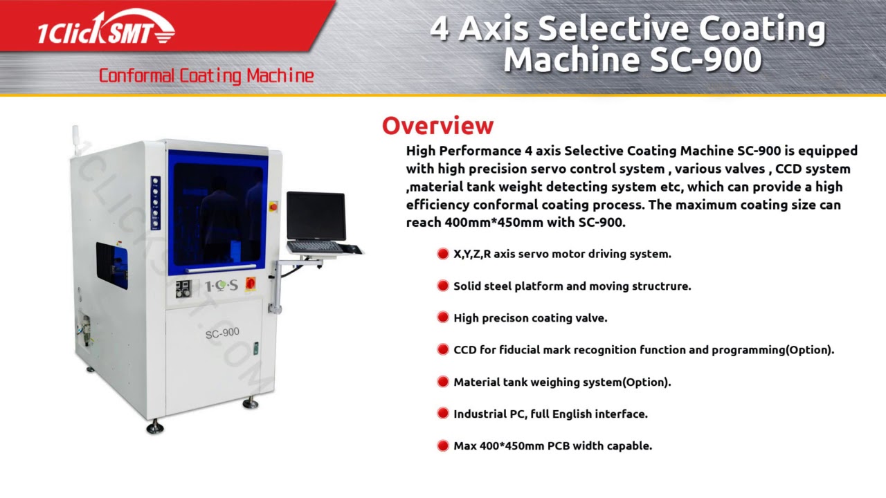 1CLICK SMT - A full range of conformal coating solution - YouTube