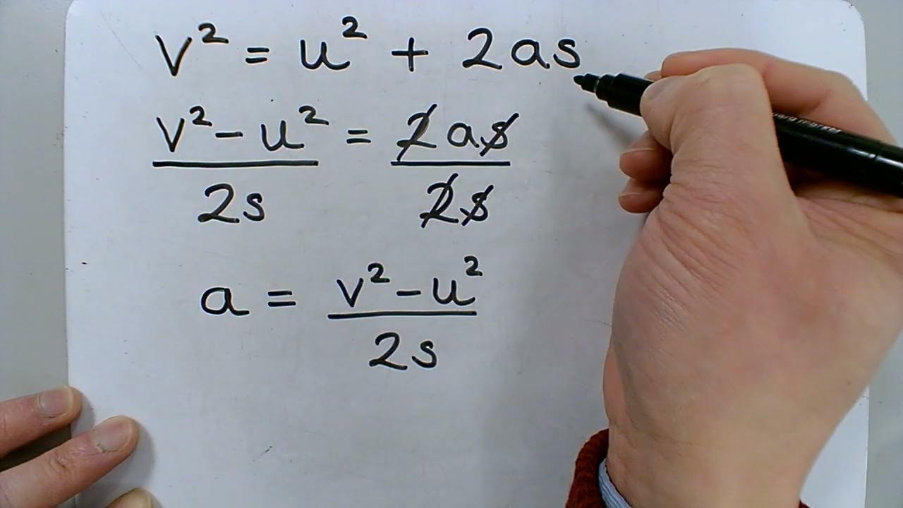 Rearranging SUVAT equations 2 - YouTube