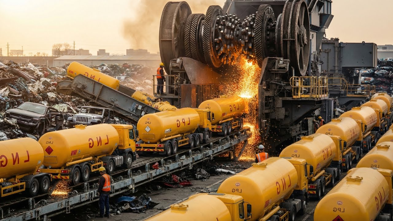 Inside a Gas Tanker Recycling Plant | LPG & LNG Tankers Dismantled Step ...