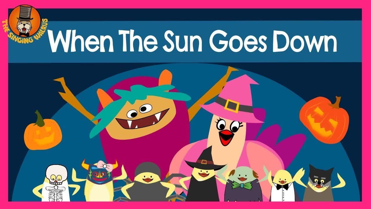 The Singing Walrus Halloween Songs When the Sun Goes Down Phonics Song ...