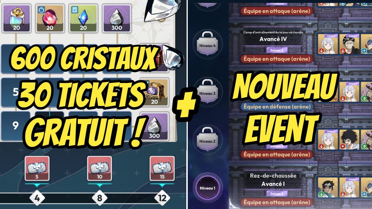 30 TICKETS & 600 CRISTAUX NOIR GRATUIT ! NOUVEAU EVENT BLACK CLOVER ...