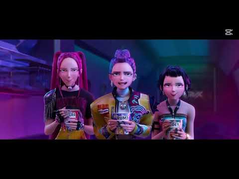 K-pop iblis avcıları uçak sahnesi