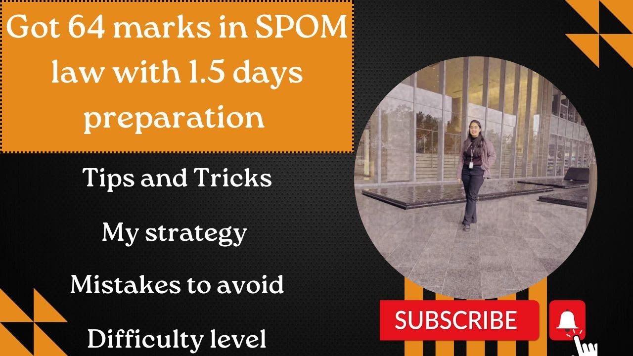 Strategy to clear ICAI SPOM Law exam #spom #icai #castudents #cafinal # ...