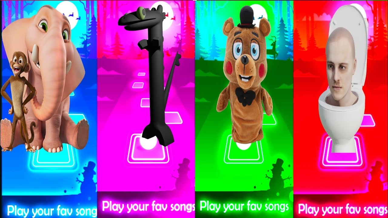 Jungle_Beat🆚Toothless_Dragon_Dancing🆚Freddy_Fazbear🆚Skibidi_Toilet💗Who ...