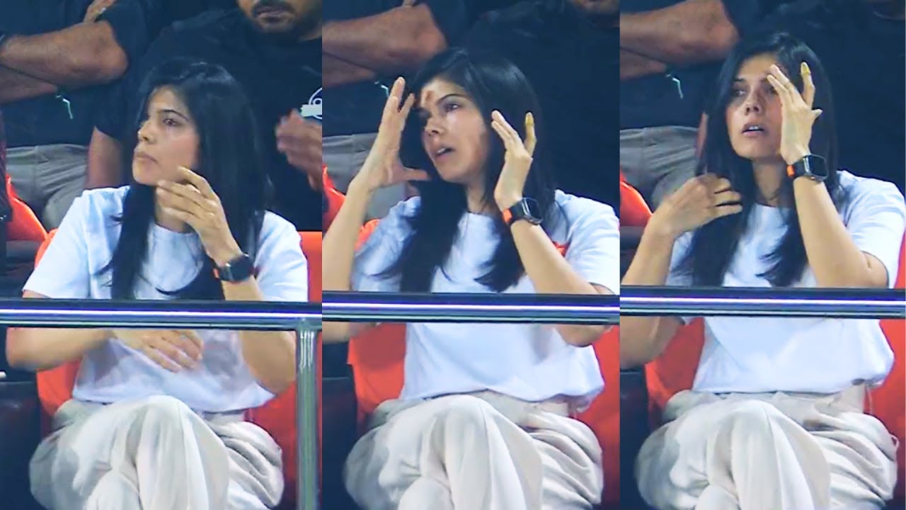 Kavya Maran Charming reactions when She was Settling her Hair during Srh vs Mi match IPL 2023 ...