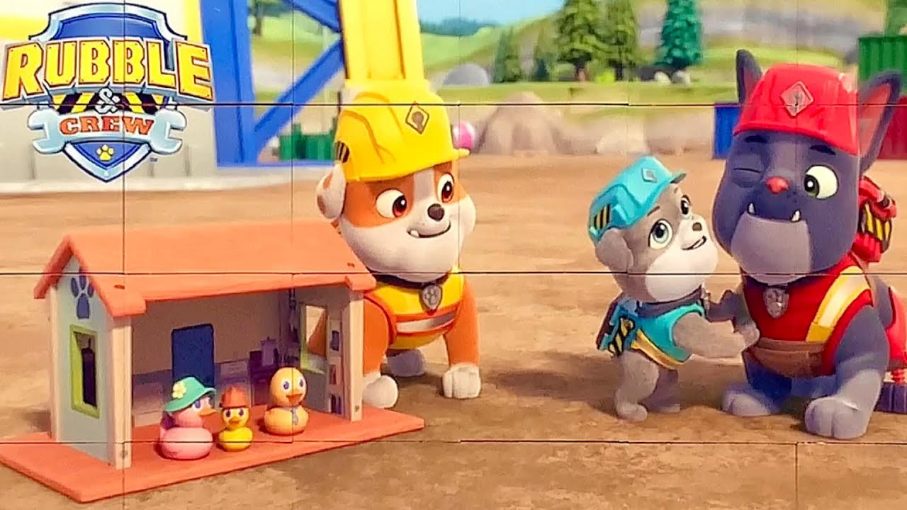 Rubble & Charger Find a Squeaky Mouse! | Rubble & Crew | Puzzle for ...