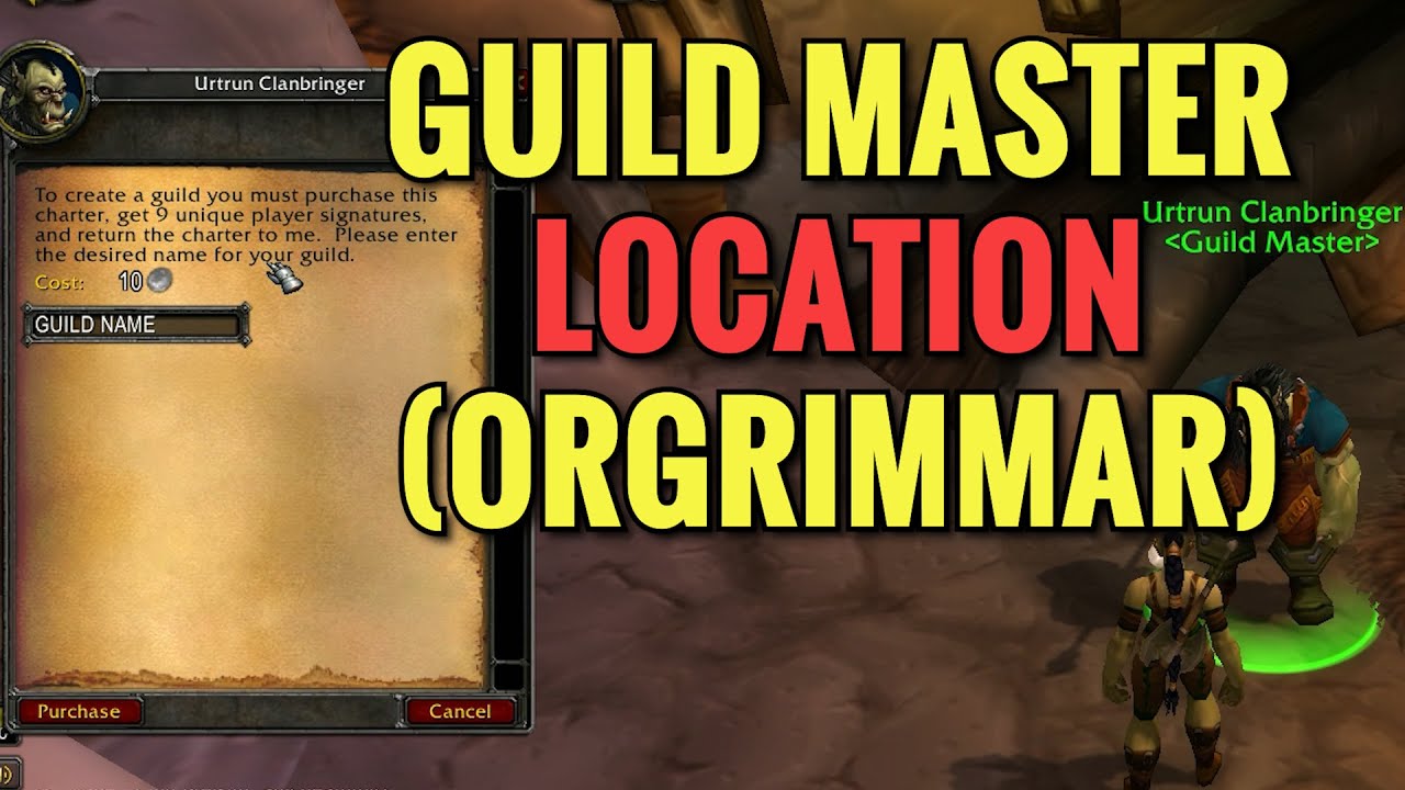 Orgrimmar Guild Master Location - WoW Classic - YouTube