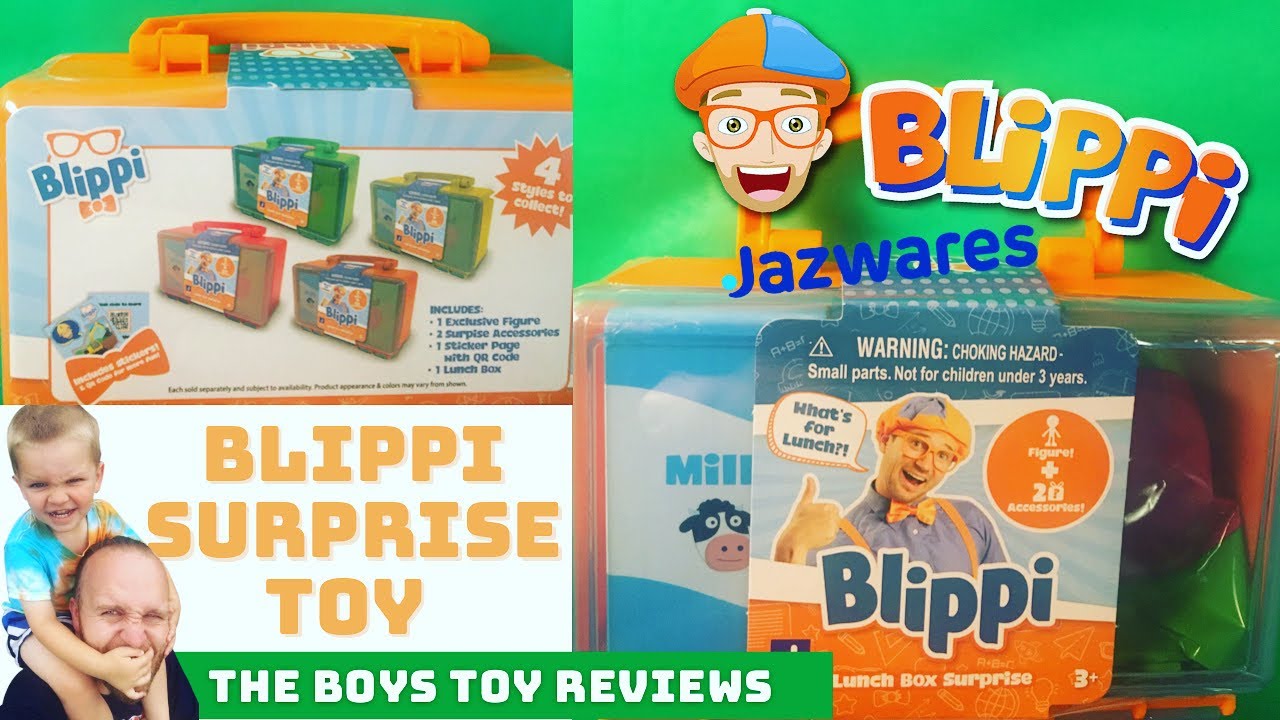 Blippi Lunch Box Surprise Toys! Unboxing Blippi toys by Jazwares w/ The ...