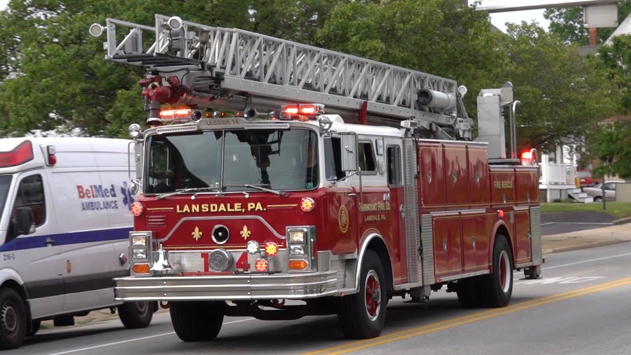 Fairmount Fire Company Ladder 14 Responding - YouTube