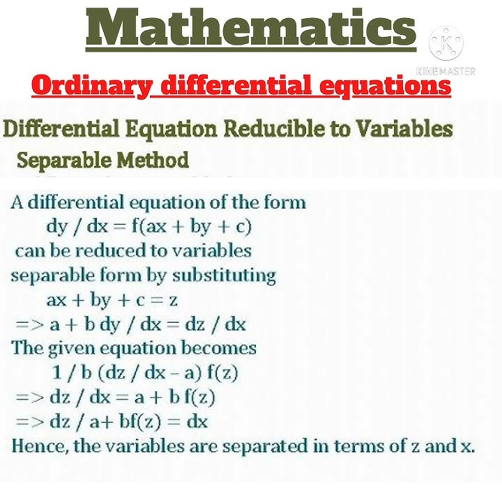 Differential equation Reducible to variable separable#maths #shorts # ...