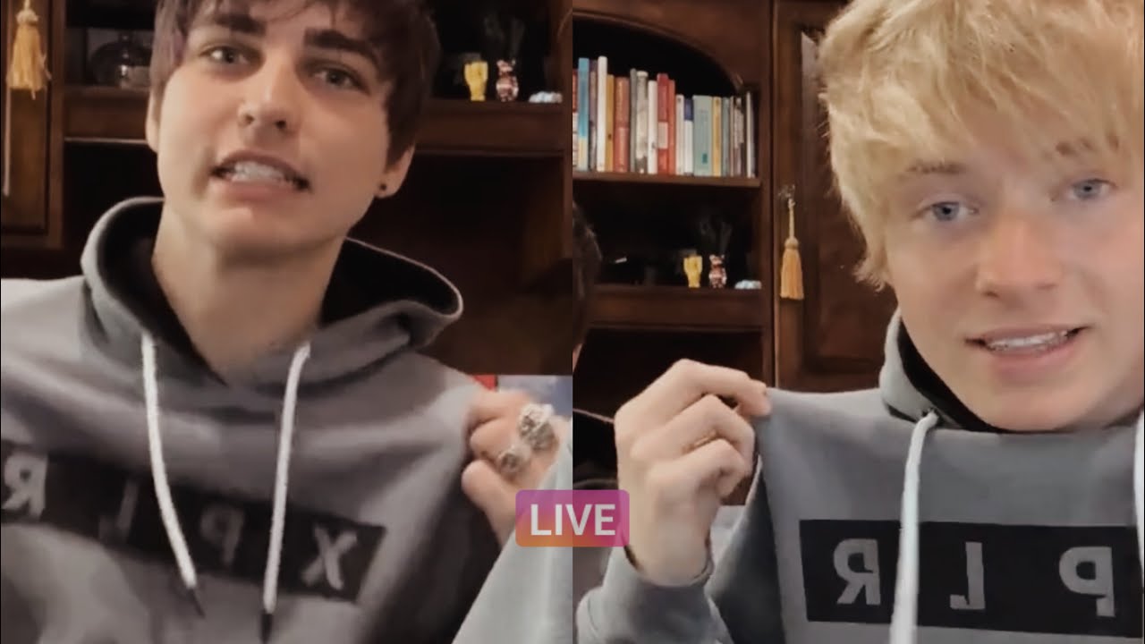 Sam and Colby instagram livestream merch drop #25x25 1/31/21 - YouTube