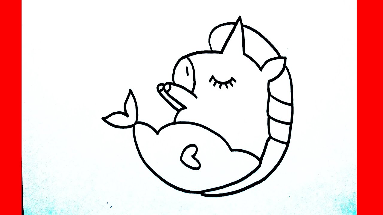 How to Draw Mermicorn Easy Step by Step-Draw Idea - YouTube
