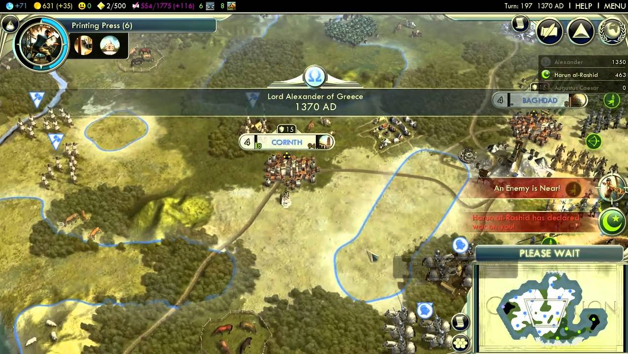 Let's Play Civilization V: Greek Culture; (Emperor difficulty) part 3 ...