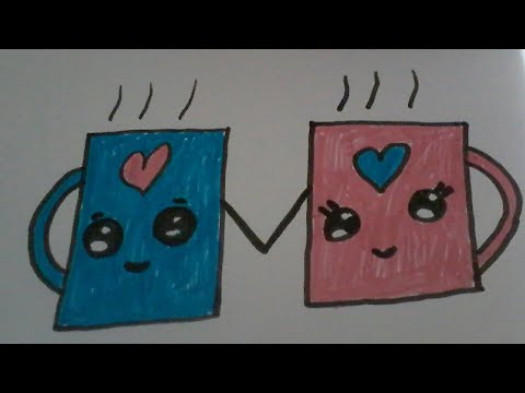 Sevimli sevgililer gününe özel sevimli.Bardak çizimi 👫💑
