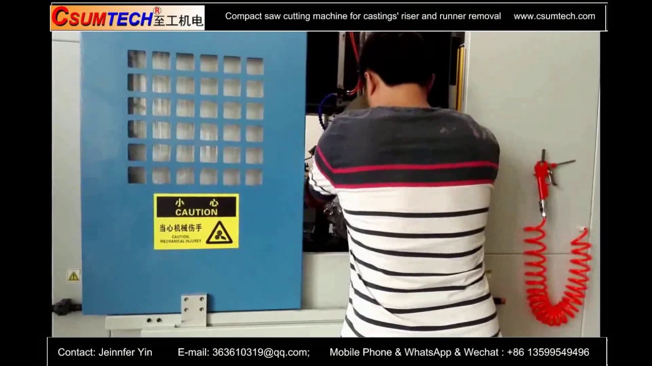 Compact saw cutting machine for castings' riser and runner removal ...