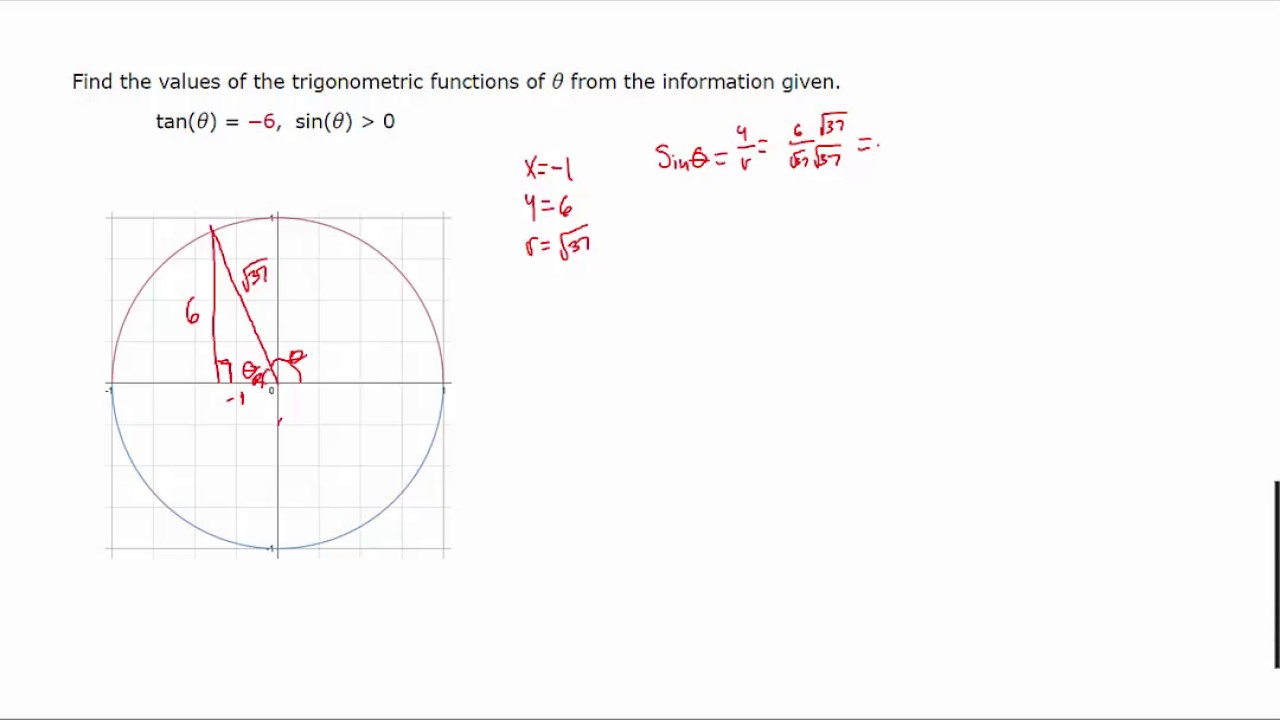 Find Other 5 Trig Function Values Given Tan YouTube find-other-5-trig-function-values-given-tan-youtube