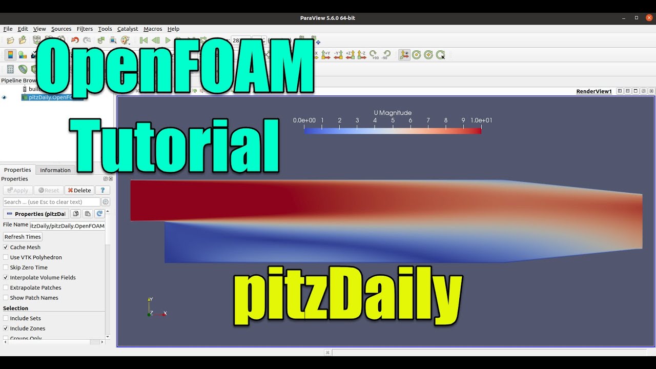 Openfoam Tutorial Pitzdaily Youtube