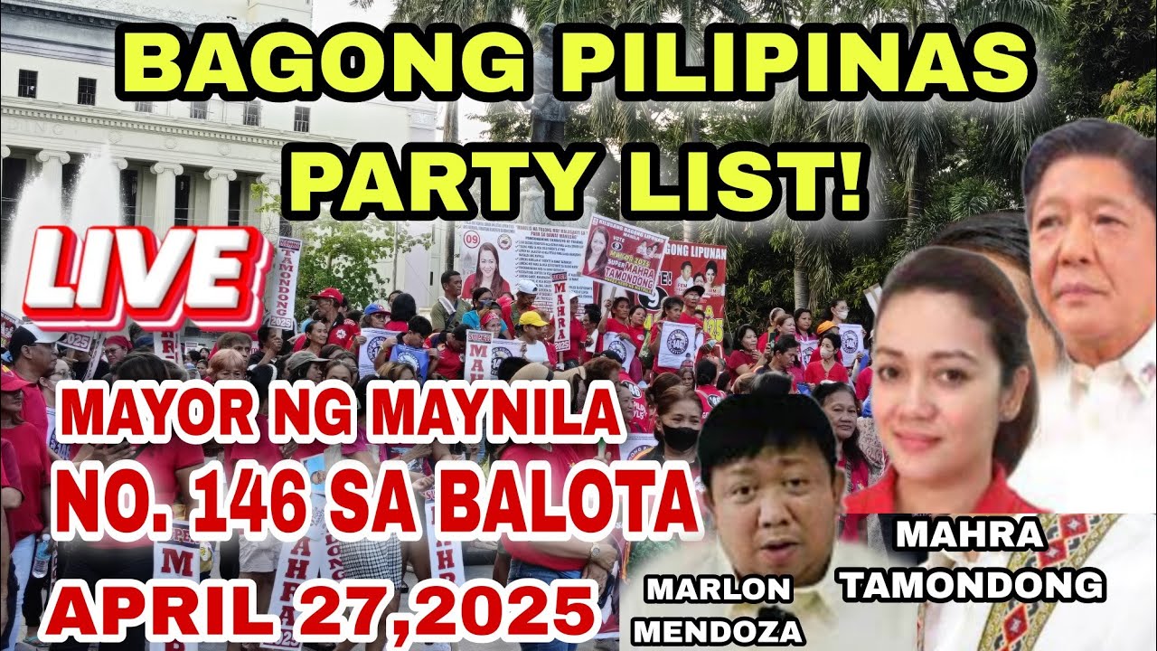 BAGONG PILIPINAS PARTY LIST NO. 146! AT No.9 MAYOR MAHRA TAMONDONG SA ...