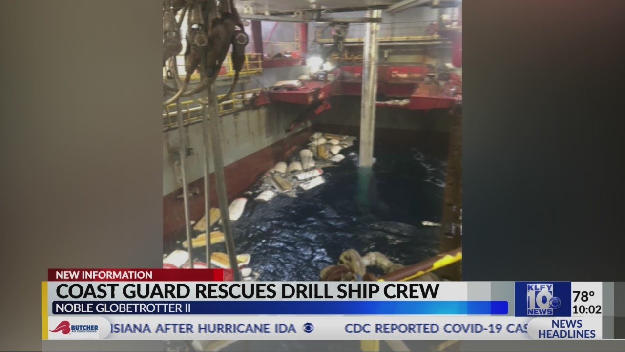 Coast Guard rescues drill ship crew - YouTube