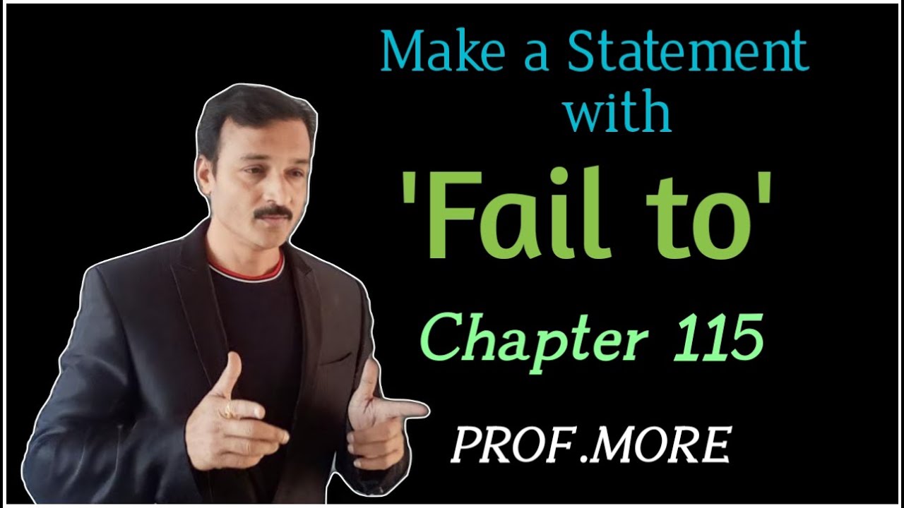 PROF.MORE /Use of Fail to/Basic tips for English speaking ...