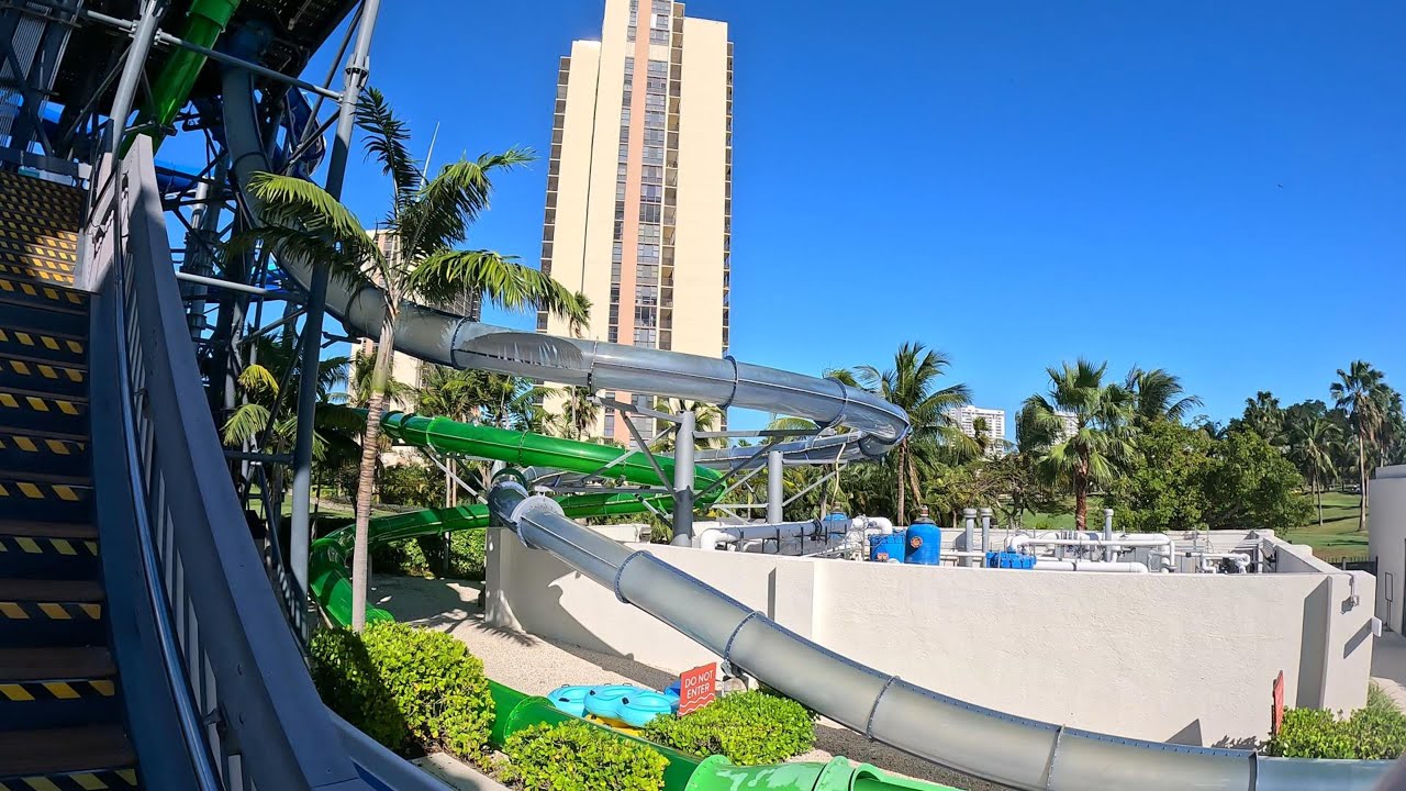 AquaDrop - Fast Trapdoor Slide at Tidal Cove Waterpark - YouTube