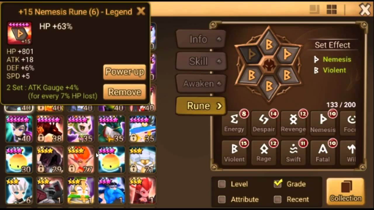 Summoners War - Showing Runes and Summoning 25 ms + 5 fire! - YouTube