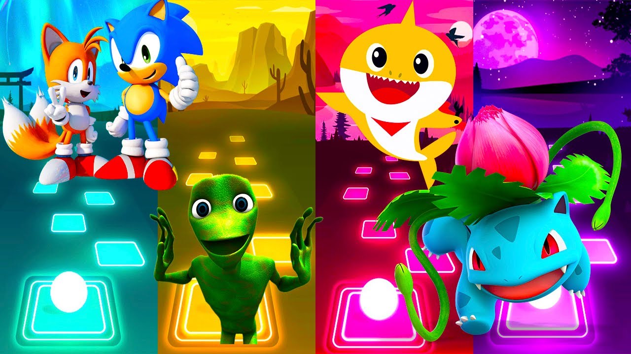 Sonic vs Alien Dance vs Baby Shark vs Bulbasaur | Tiles Hop EDM Rush ...