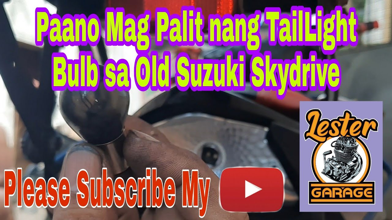Suzuki Skydrive,How To Change Tail Light Bulb Tutorial Vlog #55 - YouTube