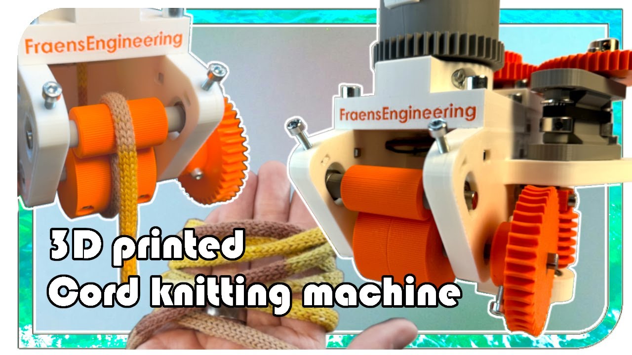 3D printed Cord knitting machine - YouTube