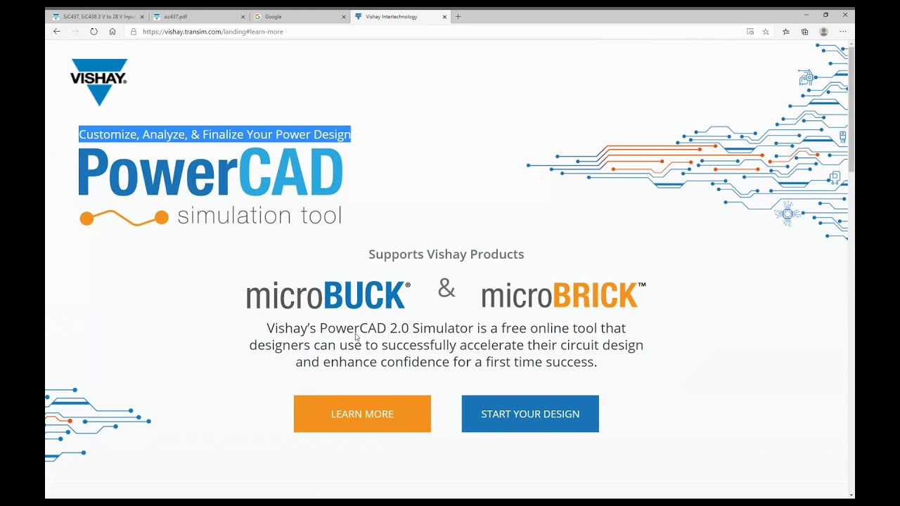 Vishay PowerCAD Tutorial – How to use the DC/DC Buck Converter ...