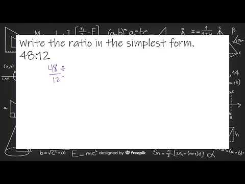 Write the ratio in the simplest form 48 12 - YouTube