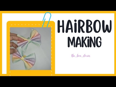 Rainbow Bow Making / Hairbow Making / How To Make A Hairbow - YouTube