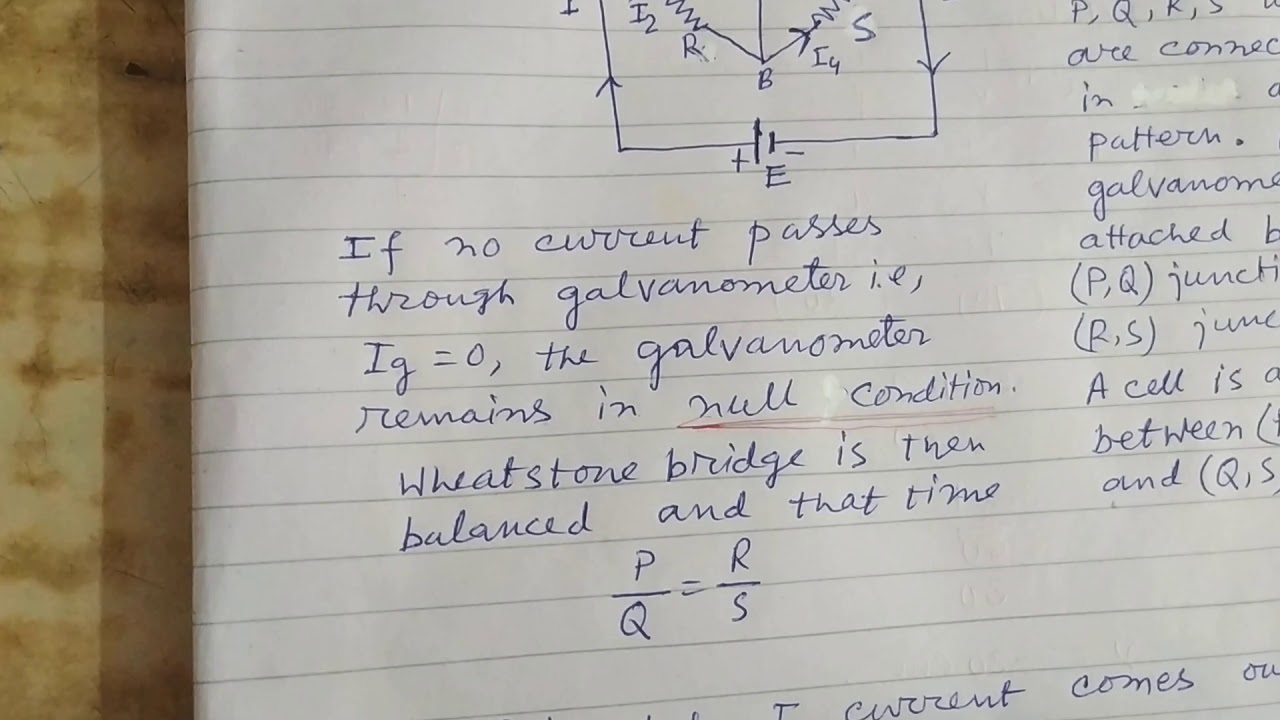 Wheatstone bridge principle by Kirchhoff law - YouTube