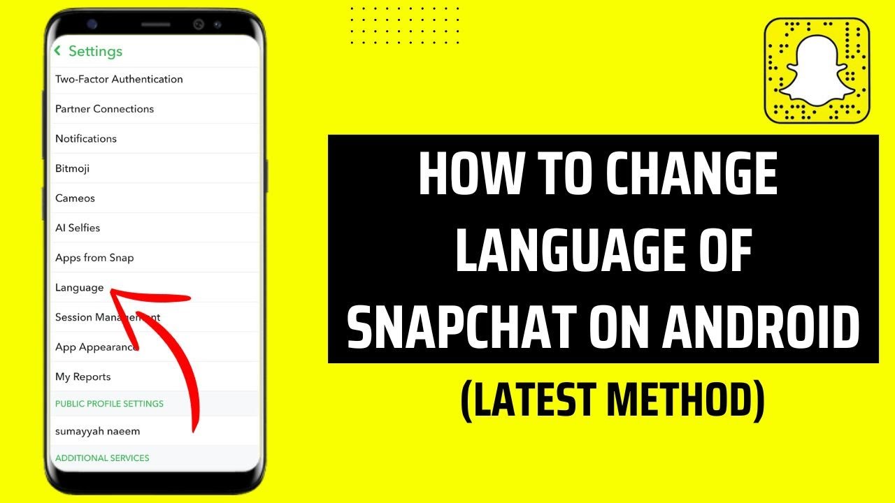 How To Change Language Of Snapchat On Android - YouTube