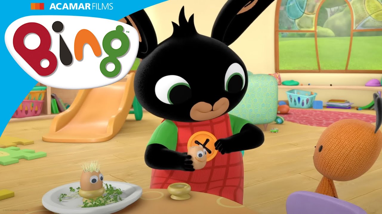 Bing ada di tempat penitipan anak Amma membuat Kepala Telur! | Bing ...