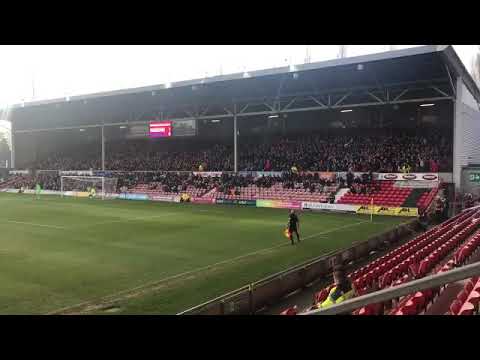 Wrexham's Tech End after a goal - YouTube