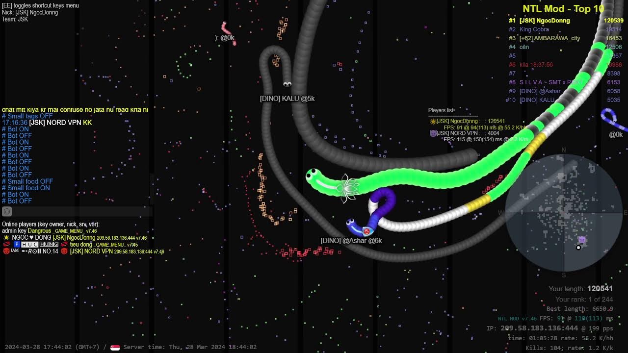 LIVE Slither.io 28/03/2024 - YouTube