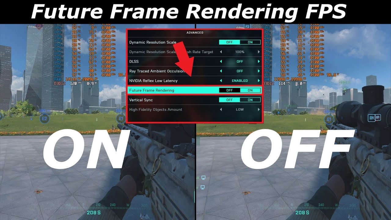 Future Frame Rendering ON v OFF - FPS Test - Battlefield 2042 - YouTube